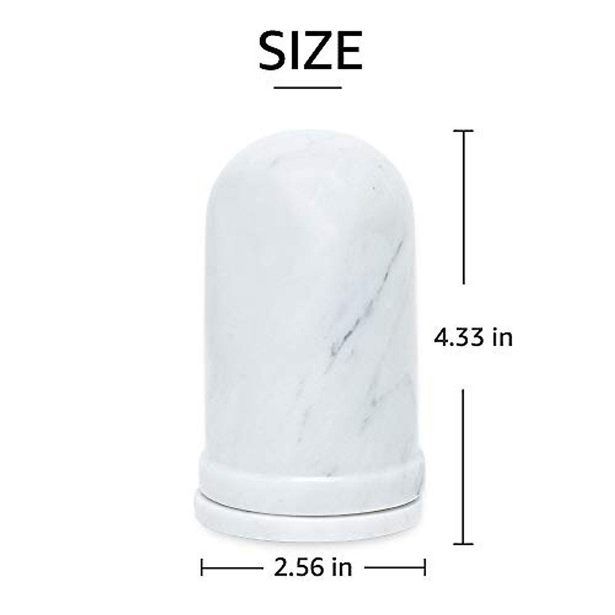 JIMEI Marble Cotton Swab Holder with Lid, Cotton Ball Holder Q-tip Dispenser Bathroom Storage Round Container Organizer