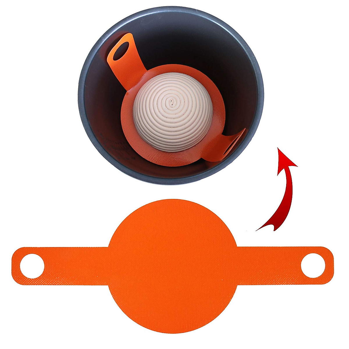 Silicone Baking Mat for Dutch Oven Reusable Dough Drop Baking Mat Long Handles Dibiao Bread Sling Silicone Mat Oven Accessories Alternative for Parchment Paper 20x8.3inch