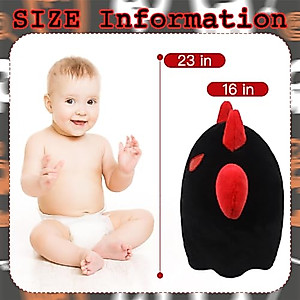 ARELUX Cute Ghost Plush Pillow,Soft Black Devil Pillow Stuffed Animals Plushies Kawaii Doll Toy Funny Room Decor Birthday Friends Family Member 18in