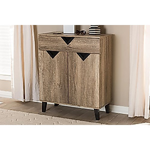 Baxton Studio Cambria Shoe cabinet, Light Brown