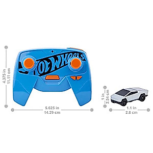 Hot Wheels RC 1:64 Scale Rechargeable Radio-Controlled Racing Cars for On- Or Off-Track Play, Includes Car, Controller & Adapter for Kids 5 Years Old & Up