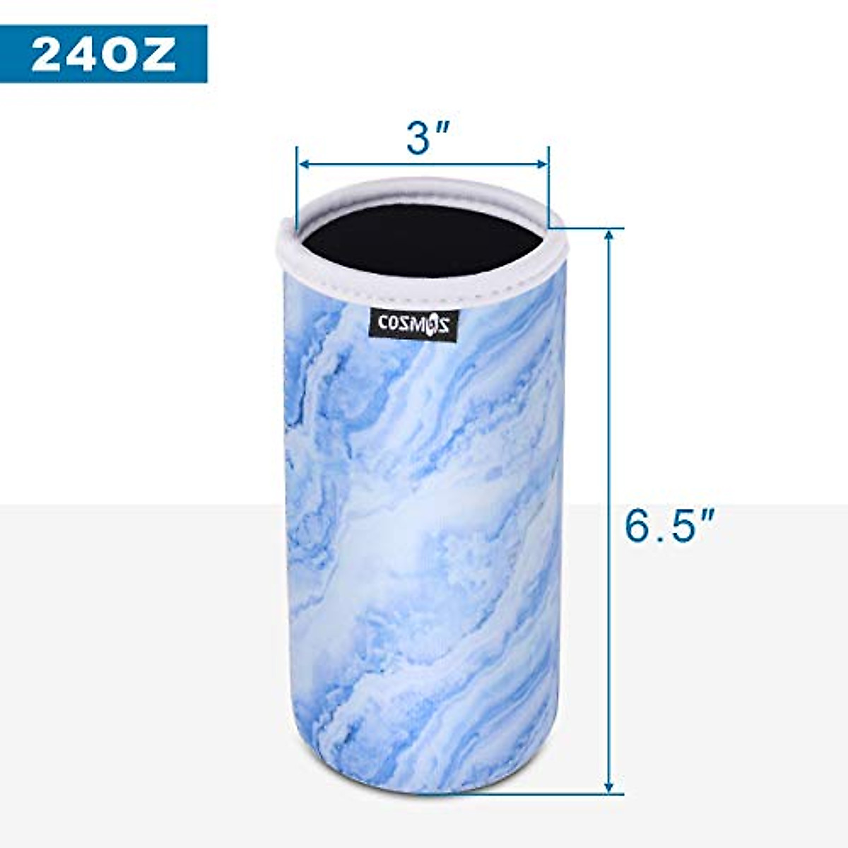 CM Pack of 4 Tall Boy Can Sleeves Soft Neoprene Tallboy Can Covers Bottle Insulators Can Cooler for 24 Fluid Ounce Energy Beer Beverage Drink Cans