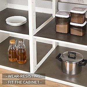 Shelf Liner Kitchen Drawer Mats,Washable Oil-Proof Drawer Liner,Non-Adhesive Protective,Waterproof Cabinet Protection Mat,Non-Slip Cabinet Liner 17.7Inches x 78.7Inches(Black)