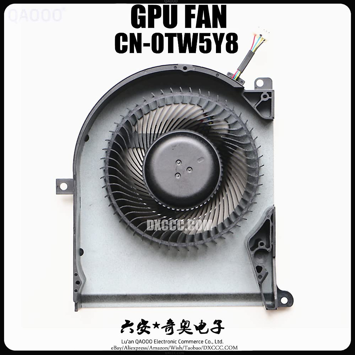 DENGHUXIE CN-0TW5Y8 EG80151S1-C020-S9A GPU Cooling Fan for DELL Alienware Area-51m R2 Gaming Laptop GPU Fan (GPU Fan CN-0TW5Y8)