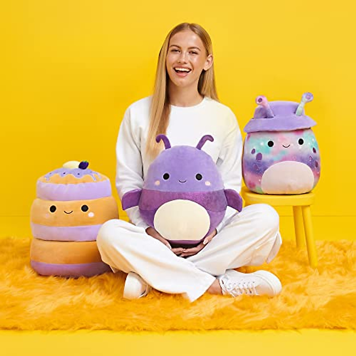 Squishmallows 12-Inch Axel Purple Beetle - Medium-Sized Ultrasoft Official Kelly Toy Plush
