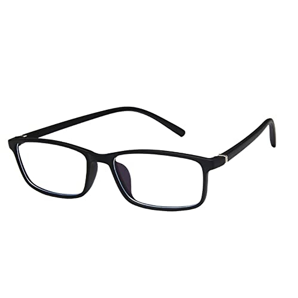 Shiratori Nerd Retro Rectangular Blue Light Blocking Glasses, Computer Reading/Games/TV/Cell Phone Glasses for Women Men Sand Black