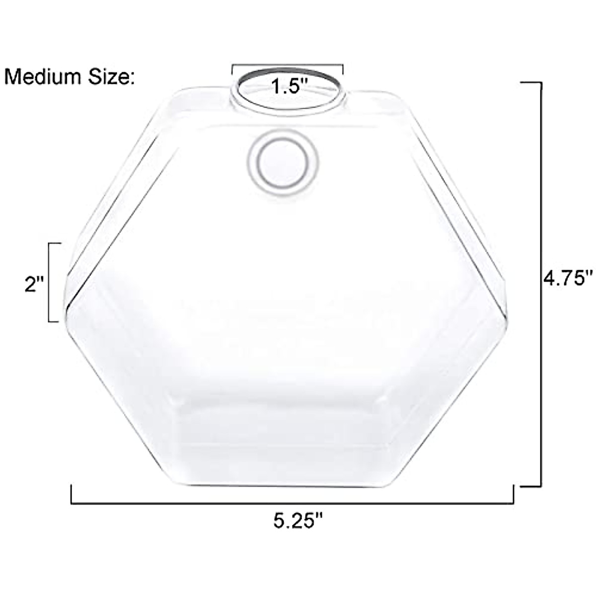 Kingbuy Wall Hanging Glass Planter Propagation Terrarium Hexagon Shape Flower Vase for Home Office Decor, Plant Lover Gifts, 3 Pack, Medium