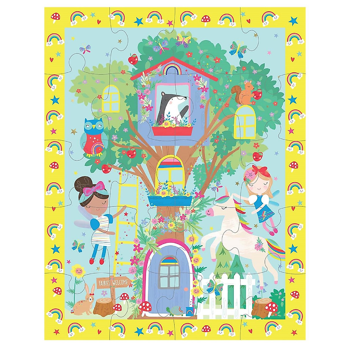 Floss & Rock Rainbow Fairy Magnetic Multi Doodle, Colour, Puzzle and Play Kids Multi Games