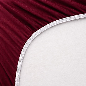 SheetWorld Baby Fitted Changing Pad Cover Sheet 16 x 33 inches, 100% Cotton Jersey Hypoallergenic Sheet, Unisex Boy Girl, Burgundy, Made in USA