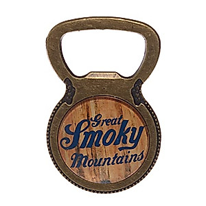 Pine Ridge Great Smoky Mountain Magnetic Bottle Opener, Refrigerator Wall Mounted Beer Opener, Gift for Nature and Outdoor Lovers, Family And Friends