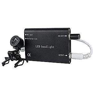Denshine Portable Black Dental Headlight, Head Light, Headlamp for Dental Surgical Medical Binocular Loupe with Premium Bag