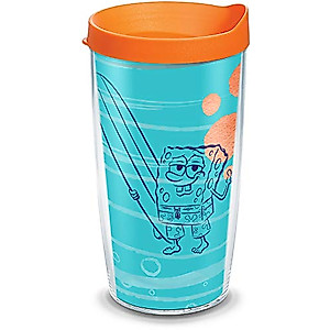 Tervis Nickelodeon™ - SpongeBob SquarePants Made in USA Double Walled Insulated Tumbler Travel Cup Keeps Drinks Cold & Hot, 16oz, Surf