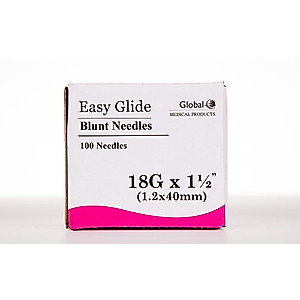 (QTY 100) 18 ga x 1-1/2" Dispensing Needle, Blunt Tip
