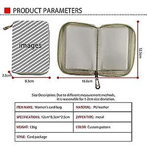 GePrint Customized Credit Card Holder Protector ID Card Window Security Travel Wallet PU Leather Outdoor Shopping Coins Cards Organizer for Women Ladies Holiday Birthday Gifts