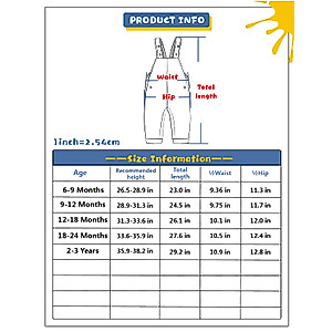 KIDSCOOL SPACE Baby Boys Easy Diaper Changing Snap Legs Bib Pocket Patched Denim Overalls,Blue,18-24 Months