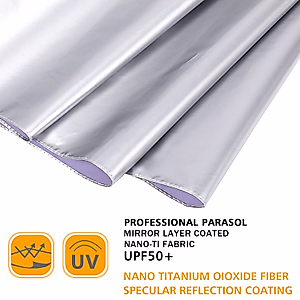 G4Free UPF 50+ UV Protection Large Travel Umbrella 42/46 Inch Auto Open Close Windproof Sun Blocking Umbrella