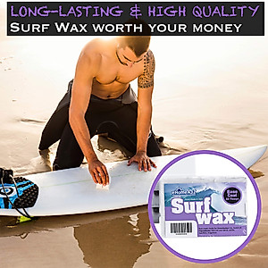 EHOMEA2Z Surf Wax Base Coat High Performance All Natural 1,2,3,4 Pack Orange Scent (1)