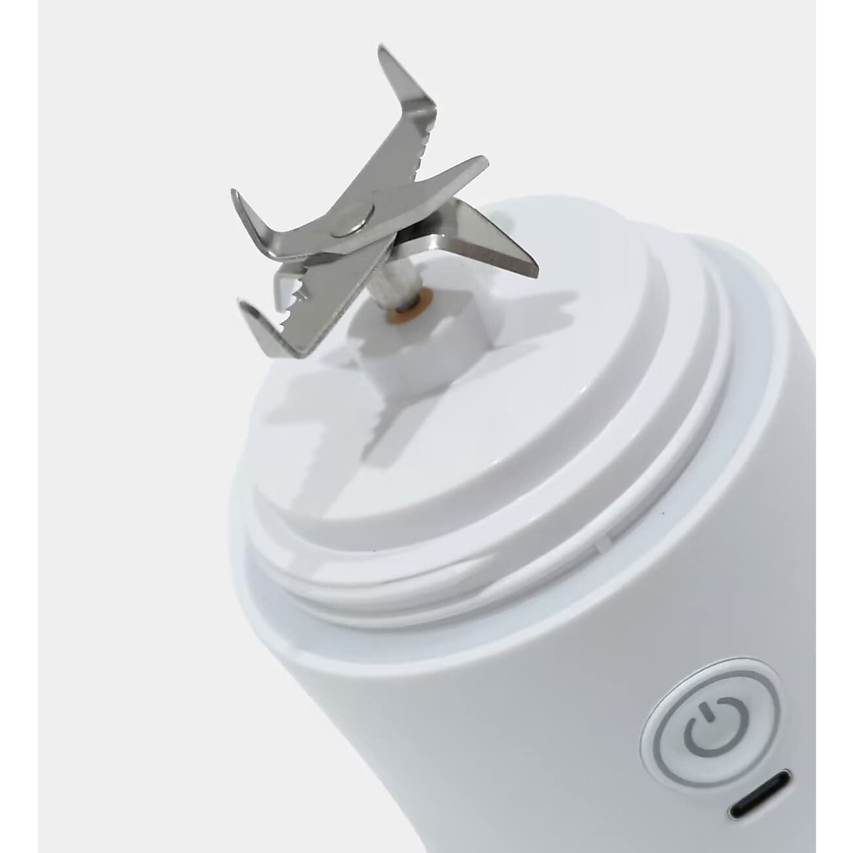 Portable Blender Mode Mixing Juicer Personal Size Blender for Shakes Smoothies Nut Juice Vegetables with 6 Blades Mini Blender 20 Oz for Kitchen Home and Travel (White)