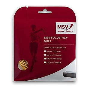MSV Focus HEX Soft Tennis String Set, 1.20 Gauge, Yellow