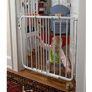 Cardinal Gates MG15 Auto-Lock Baby Gate - Adjustable Indoor Dog Gate - Aluminum Safety Gate for Kids & Pets - 26.5 to 40.5 Inches Wide - White