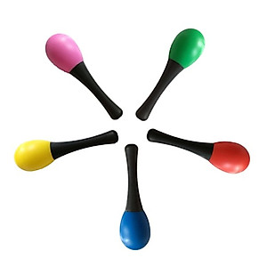 Musical Toys Mini Band Musical Instruments Rhythm Toys Value Pack[Set of 5 Egg Shakers +5 Maracas+ 2 wrist bells]