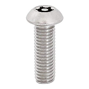 (100pcs) BelMetric Button Head Tamper Proof Screws M8X25 Stainlesss Steel Button Head Security Screw Torx 40 with Pin, SBT8X25SS