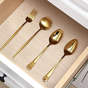 BAKHUK Grip Shelf Liner, Non-Adhesive 12 Inch x 25 Feet Cabinet Liner Durable Organization Liners for Kitchen Cabinets Drawers Cupboards Bathroom Storage Shelves (White)