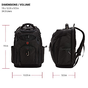 SwissGear Tool Bag Backpack, Fits Up to 17-Inch Laptop, Work Pack PRO, Black