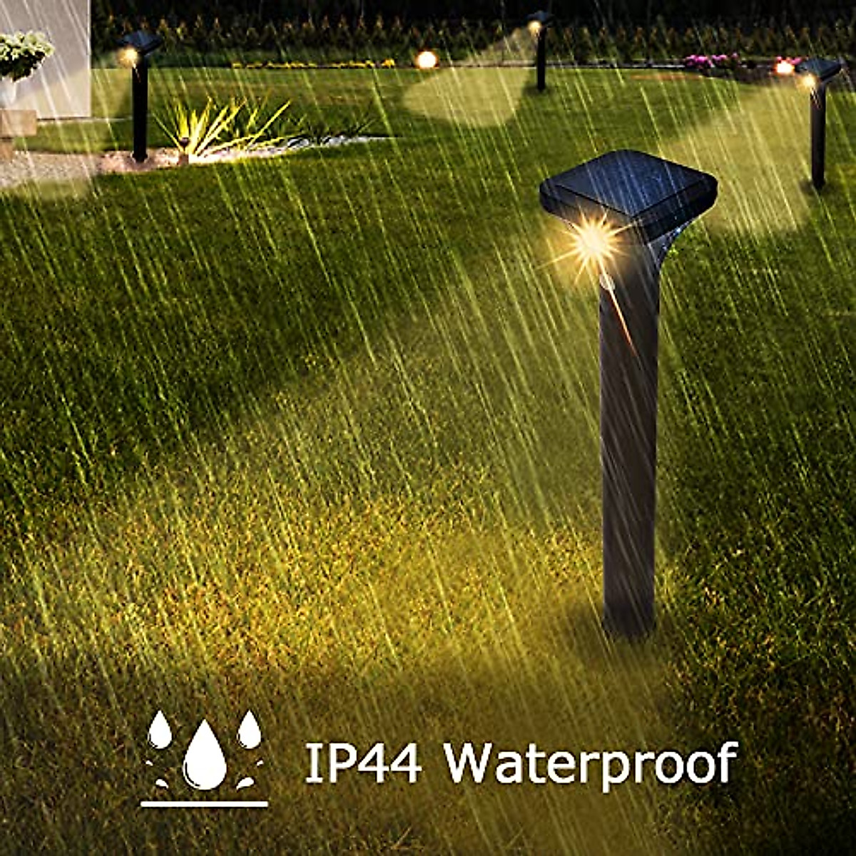 Solar Garden Light, LED Wireless Induction Ground Spotlights, Outdoor Waterproof Motion Sensor Lawn Light for Pathway, Yard, Patio, Porch, Pool.(2Pack)