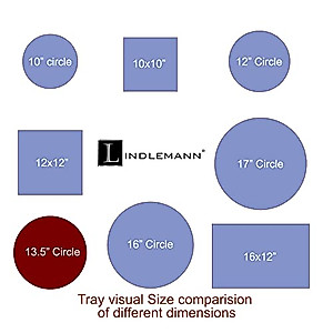 LINDLEMANN Serving Tray - Large Round Melamine White - Strong & Sturdy w/Built-in Handles for Easy Handling - Beautiful Gloss Finish, Elegant & Classy, Easter & Mothers' Day Gift (White,13.5 inches)