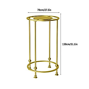 Round Freestanding Rack,Gold Clothing Rack Retail Display Heavy Duty Clothes Garment Rack,Multi-Purpose Hanging Rod