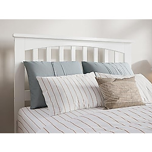 AFI, Becket Twin XL Solid Wood Low Profile Platform Bed with Matching Footboard, White