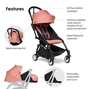 BABYZEN YOYO2 Stroller & 0+ Newborn Pack - Includes Black Frame, Ginger 6+ Color Pack & Ginger 0+ Newborn Pack - Suitable for Children Up to 48.5 Pounds