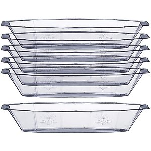 Exquisite Clear Plastic Disposable Food And Dip Holder l 15 Ounce Hard Plastic Banana Split Ice Cream Dish l Premium Quality Candy Dish And Gravy Boat (60)