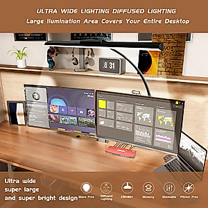 litren Desk Lamp for Office Home Desk Light with Clamp with 3 Light Modes, 10 Brightness Adjustable Clip On Desk Lighting for Workbench Computer Table Office Desktop Monitor Lamp