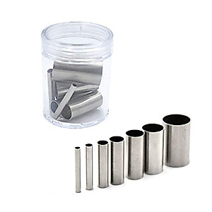 Clay Cutters,7Pcs Hole Hollow Punch Cutter Set Stainless Steel Indentation Round Circle Shape Cutters Mold Ceramics Dotting Baking Mold Cutter Punch Tools for Clay Pottery Craft with Storage Case(B2)