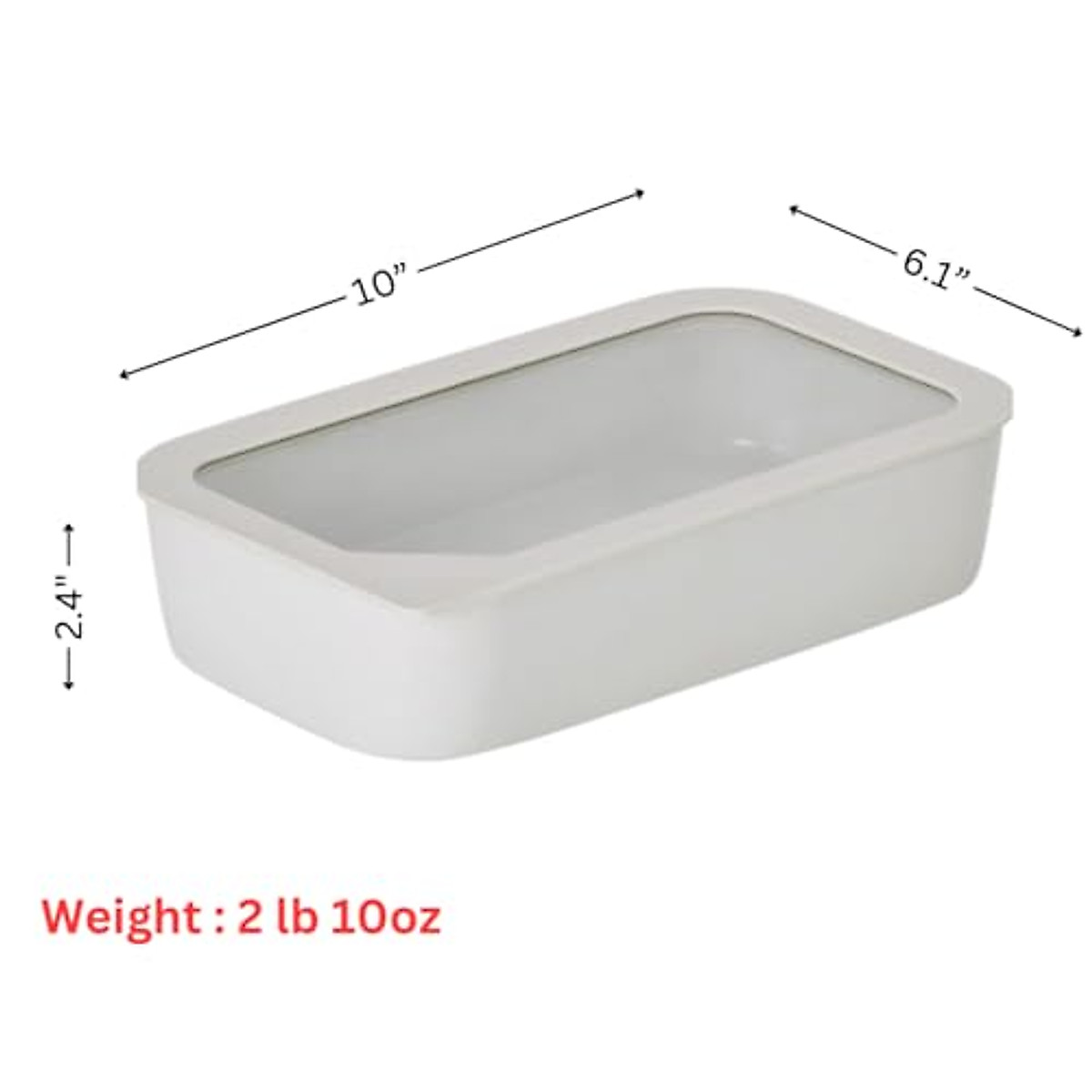 Neoflam 2 Set FIKA One Kitchen Porcelain Ceramic Food Container with Glass Lid, Microwave, Oven, Dishwasher Safe Storage, Home Deco (1500ml / 1.59qt / 6.25 cups)