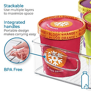 iDesign 4-Piece Plastic Bin Set for Pantry and Cabinet Organization– Various Sizes, Clear Recycled Plastic