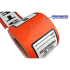 WristCo Posted Sign Orange No Trespassing for outdoors - 4" x 20" 100 per Roll - weatherproof tear-resistant Tyvek high visibility for warning hunting fishing trapping