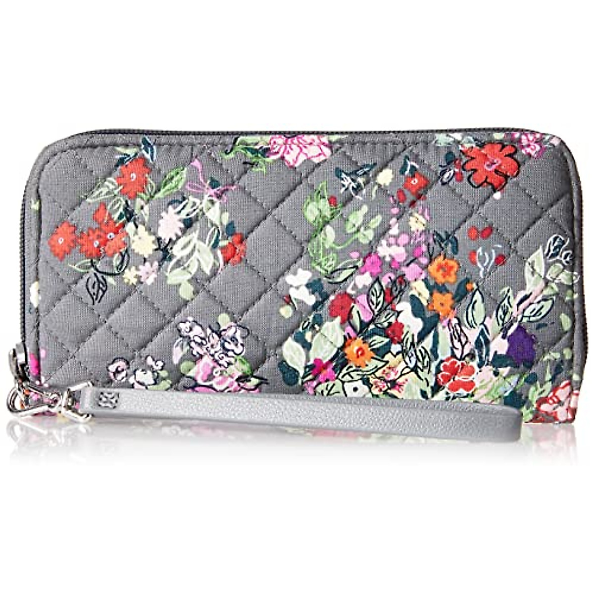 Vera Bradley Women's Cotton Accordion Wristlet With RFID Protection, Hope Blooms - Recycled Cotton, One Size