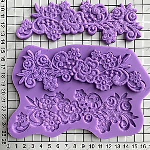 Anyana flower sugar edible vine royal lace wedding cake silicone Embossing Mould fondant impression mat decorating Medallion mold gum paste cupcake topper icing candy imprint sugarcraft mould set of 3