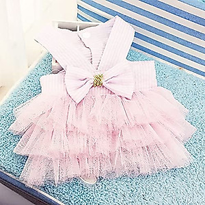 Clopon Dog Accessories Doggie Clothes for Small Girl Dogs Cute Dresses for Tiny Princess Dress M