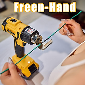 HILIPE Cordless Heat Gun for DeWALT 20v Battery,Lithium Hot Air Gun, 5 Nozzle Attachments,2-Temp Setting Max 1022°F(550°C),Heat Gun for Shrink Wrapping, Tube Bending (Tool Only, NO Battery)