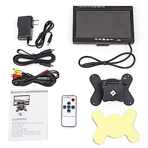 Yasoca 7 Inch Monitor HDMI - 1024x600 HD TFT LCD Screen Display AV VGA Input Built in Speaker for Raspberry Pi 3 Model B+ 3B CCTV Computer PC DVR Car