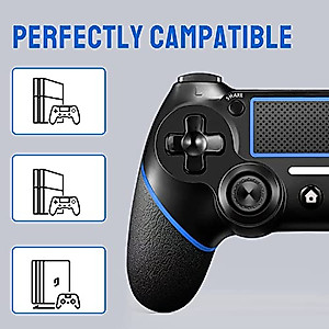 GEOARAL Wireless Controller Compatible with PS4/PC/Slim/Pro with Audio Function and Built-in 6-Axis Gyroscope