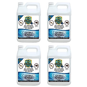 Fruit Fly & Drain Fly Killer - Simple Commercial Drain Gel Treatment - Eliminates Gross Fruit Flies, Drain Flies, Sewer Flies & Gnat Infestations from Any Drain. Fast & Easy - (128 Oz, Case of 4)