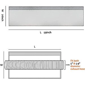 Moanyt Portable Air Conditioner Hose Cover Wrap Insulated Ac Hose Sleeve Cover Air Conditioning Accessories Universal Fit Both 5 inch and 5.9 inch Diameter Exhaust Duct Vent