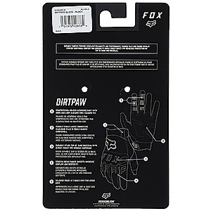 Fox Racing Mens DIRTPAW Motocross Glove,Black/Black,Medium