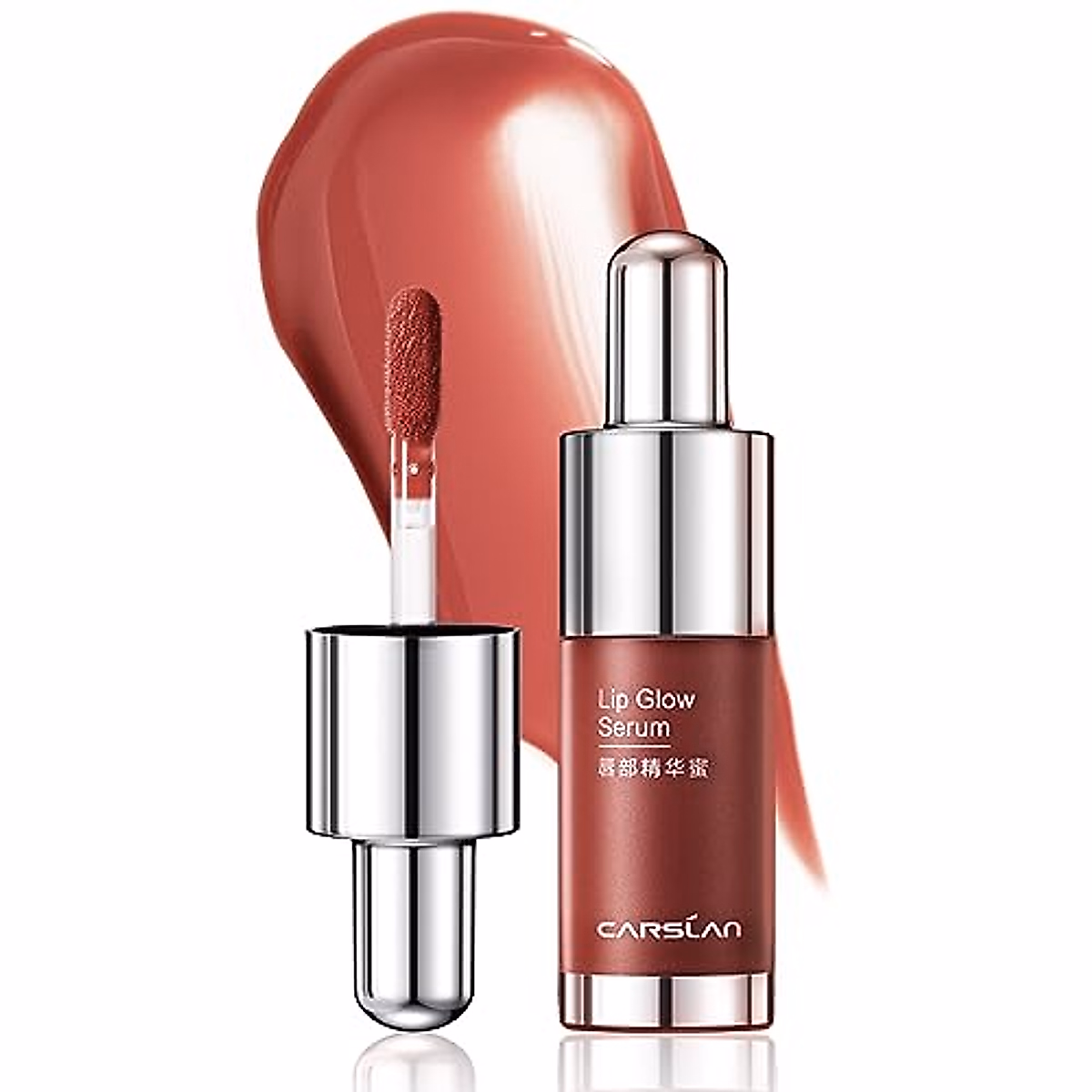 CARSLAN Hydrating Lip Gloss Serum, Moisturizing, Plunping, Shiny Lip Glow, Tinted Lip Care with Vitamin E, Crithmum Maritimum Essential oil, G103