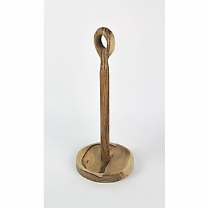 Exquisite Natural Acacia Wood Paper Towel Holder - Perfect Blend of Farmhouse Functionality and Boho-Inspired Aesthetics for a Stylish Kitchen Culinary Space